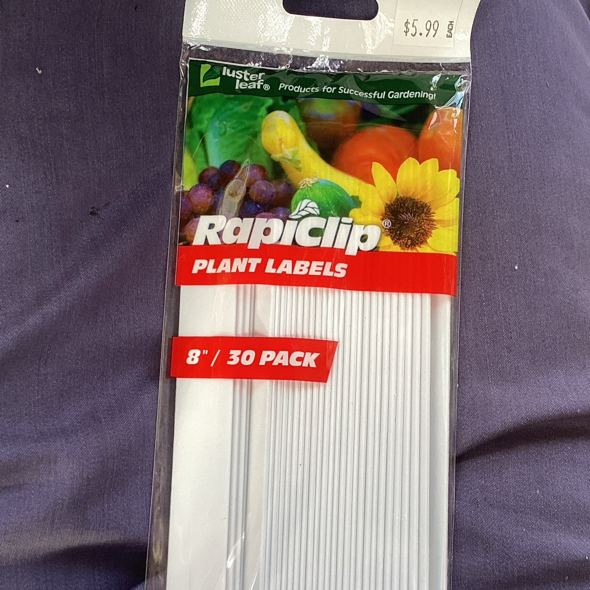 Rapiclip plant labels 8” 30 pack | Pratt Family Greenhouse